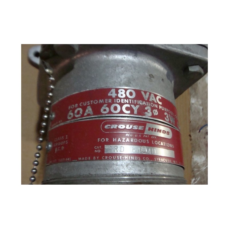 Eaton Crouse-Hinds SRD6484D 60A Interlocked Receptacle with Switch