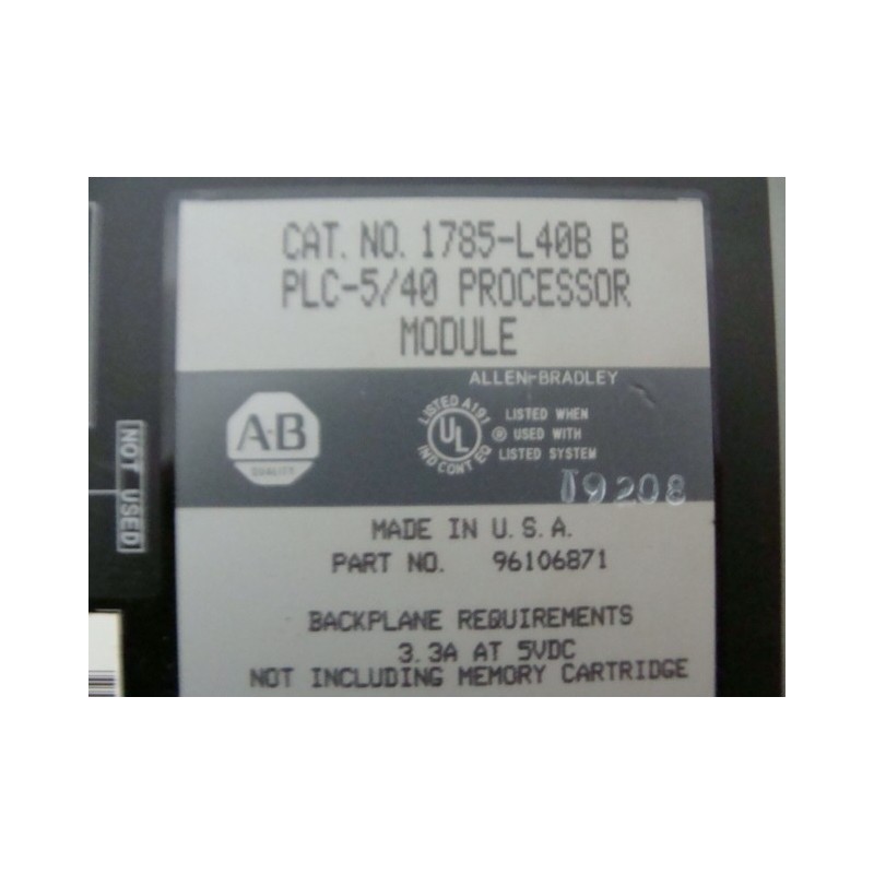 Allen Bradley 1785-L40B B PLC-5/40 – High-Performance Programmable ...