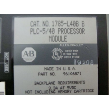 Allen Bradley 1785-L40B B PLC-5/40 – High-Performance Programmable ...