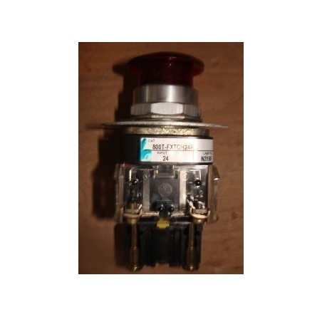 Allen-Bradley 800T-FXTQH24RA 30 mm Red Illuminated Push Button – 24V AC/DC
