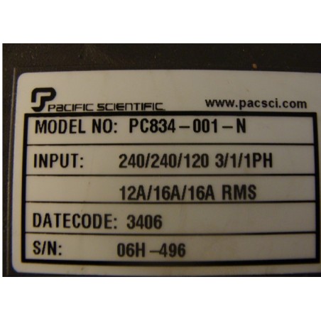 Pacific Scientific PC834-001-N Brushless Servo Drive – High-Performance ...