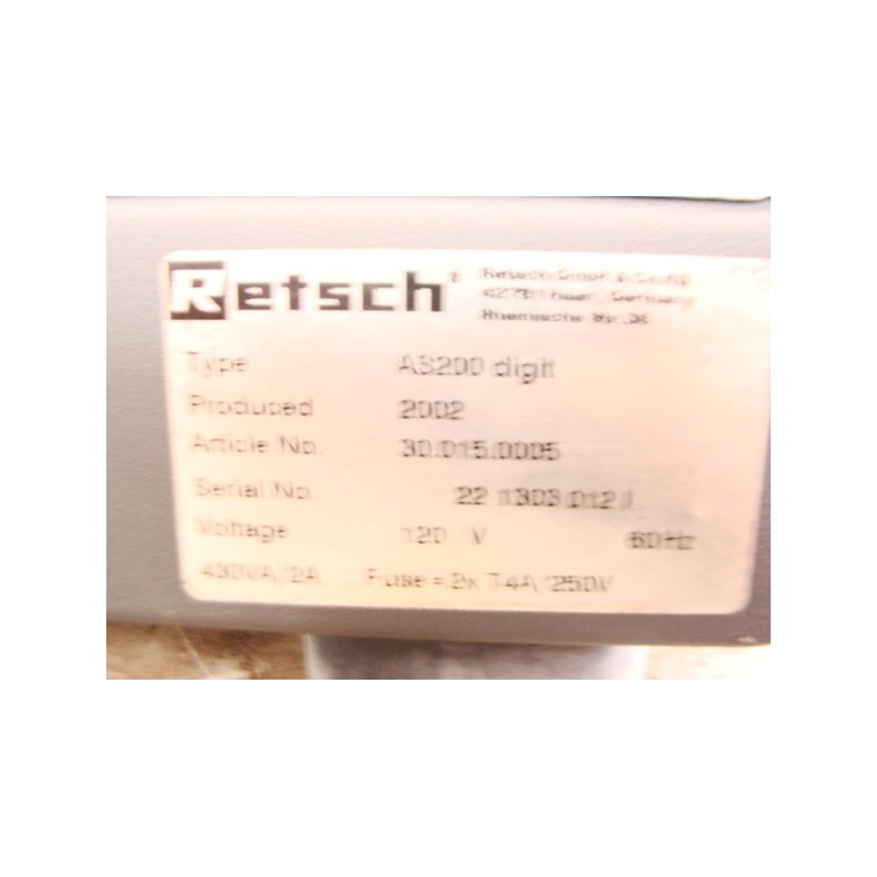 RETSCH SIEVE SHAKER AS200 ANALYTICAL VIBRATE VIBRATORY