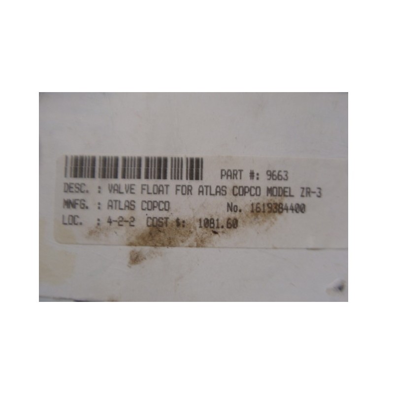 ATLAS COPCO VALVE FLOAT 1619384400