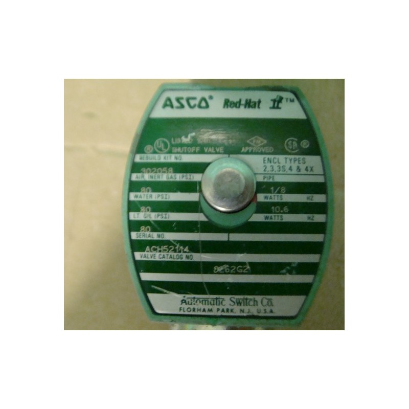 ASCO 8262G2 Red-Hat Solenoid Valve ACH52114 - Model 8262G2