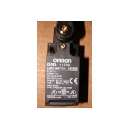 "Omron D4D-1120N Limit Switch - 10A, 250VAC, Slow-Action, 1m Cable"