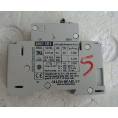 "20A 277VAC Allen Bradley 1492-CB1 H020 Single-Pole Circuit Breaker"