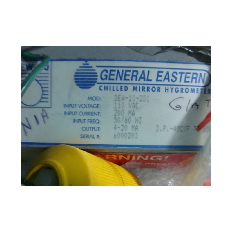General Eastern DEW-10-2D1 Chilled Mirror Dew Point Transmitter ...