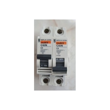 "Merlin Gerin 4A 2-Pole 400V Circuit Breaker C60N-C4: Robust & Effici