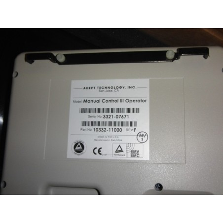 Adept Technology Manual Control III Operator 10332-11000 – Teach ...