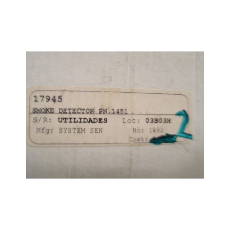 SYSTEM SENSOR SMOKE DETECTOR 1451