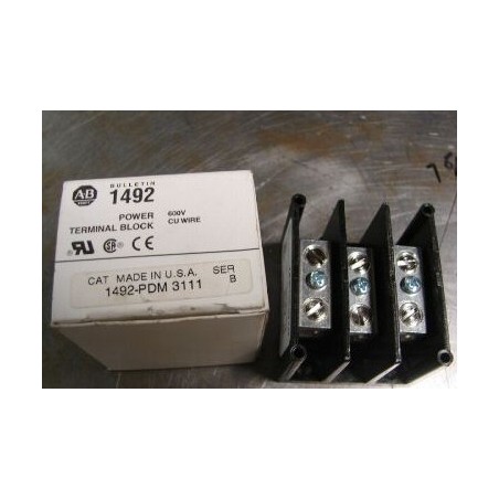 Allen-Bradley 1492-PDM3111 3-Pole 115A Power Distribution Block