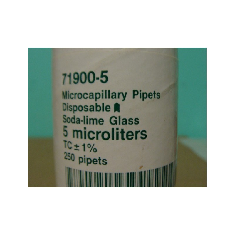 KIMBLE MICROCAPILLARY PIPETS 5 MICROLITERS 71900-5
