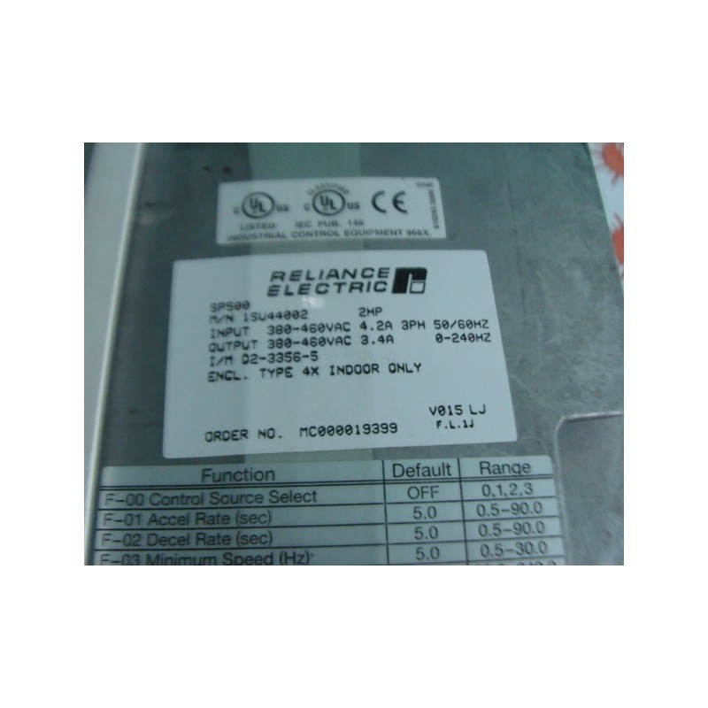 Reliance Electric SP500 1SU44002 | 2 HP 460V AC Drive