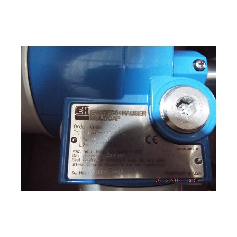 Endress+Hauser 12TA-K11F55GMS1 – Capacitive Rod Probe for Liquid Level ...