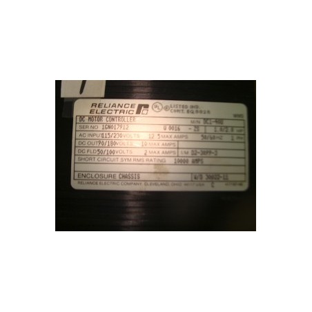 RELIANCE ELECTRIC DC MOTOR CONTROLLER