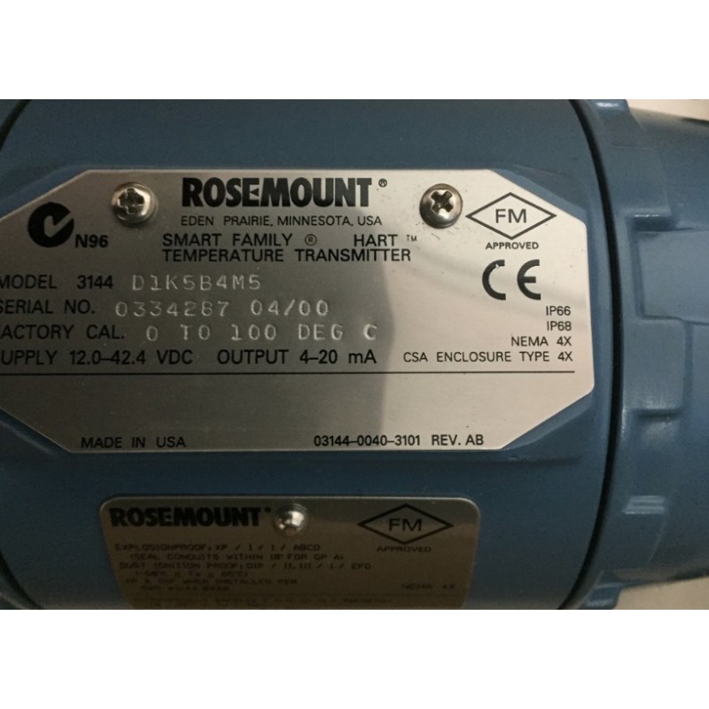 Rosemount 3144 D1K5B4M5 Temperature Transmitter – High-Performance ...