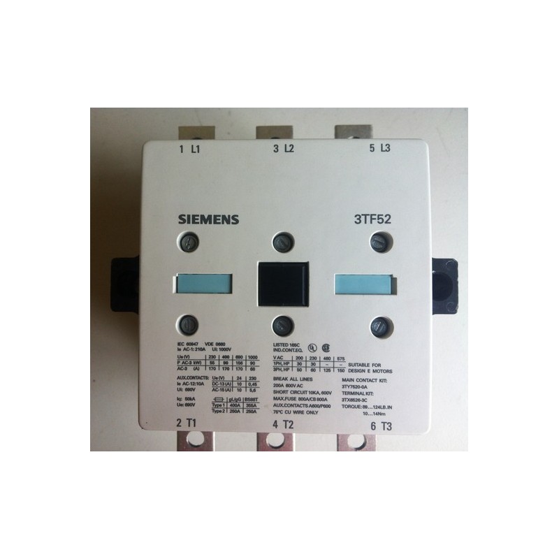 Siemens 3TF52-11-0AK6 Contactor