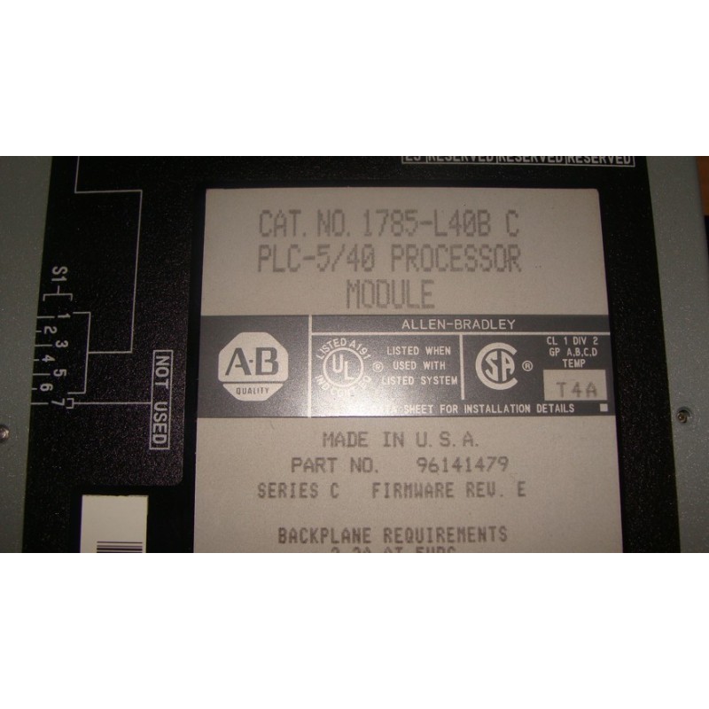 Allen Bradley 1785-L40B C PLC-5/40 – High-Performance PLC for ...