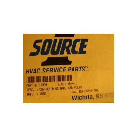 York 65A 480V Contactor