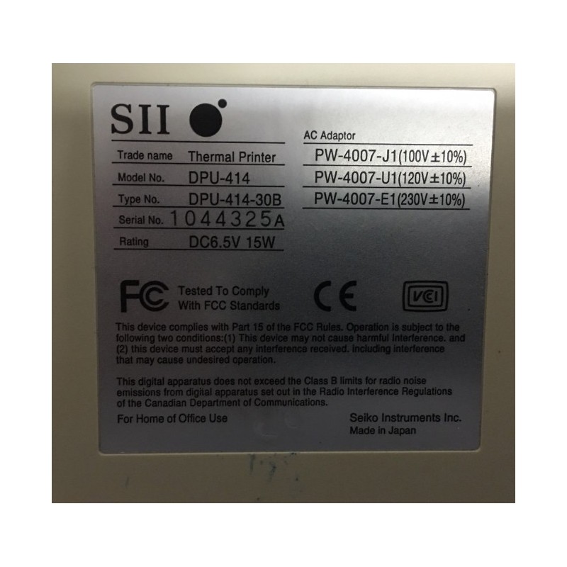 SEIKO DPU-414 THERMAL PRINTER