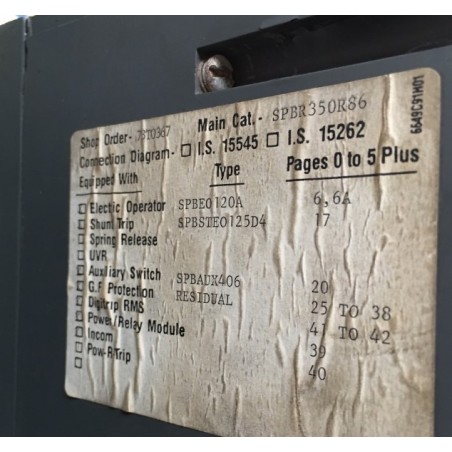 "Westinghouse SPB 100 - 3-Pole, 5000A, 65KA Power Circuit Breaker"