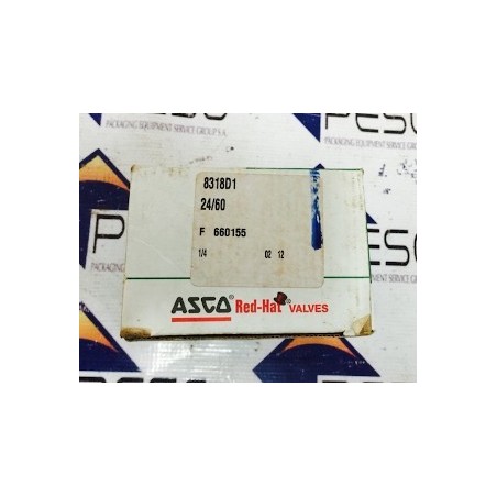 ASCO RED HAT VALVE 8318D1: 1/4" Brass Solenoid Valve - 120V AC, Nitri
