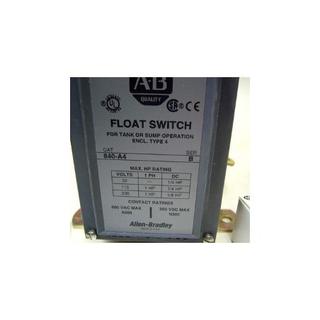 Allen-Bradley 840-A4 Industrial Float Switch – Style A