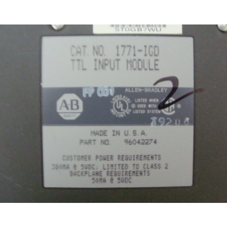 Allen-Bradley 1771-IGD 16-Point TTL Digital Input Module for PLC-5 Systems