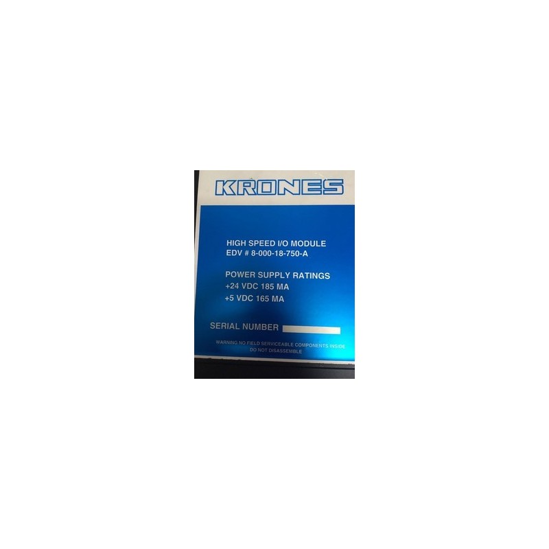 Krones High-Speed I/O Module EDV 8-000-18-750-A – Efficient Data ...