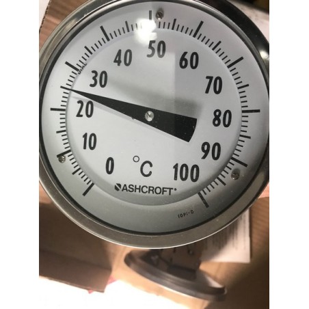 ASHCROFT 5" BIMETAL THERMOMETER 0-100