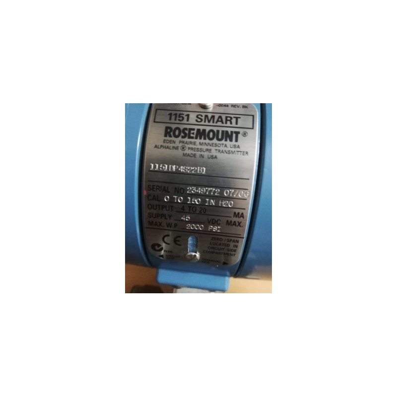 ROSEMOUNT PRESSURE TRANSMITTER 1151DP4S22B1 SMART