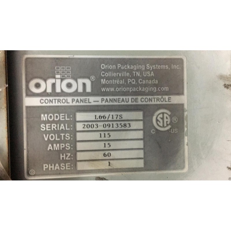 Orion L66/17S Control Panel for Stretch Wrapping Systems