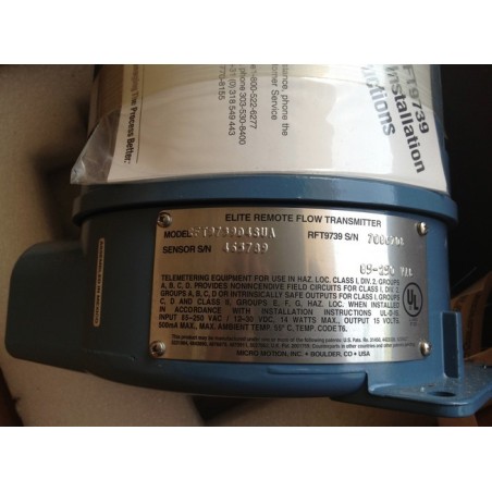 Micro Motion Elite RFT9739D4SUA – High-Precision Remote Flow ...