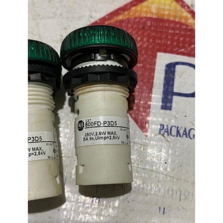 Allen-Bradley 800FD-P3D5 22.5 mm Green Pilot Light 120V AC/DC