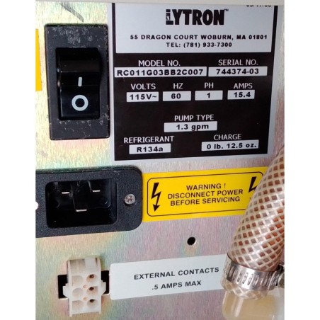 Lytron RC011G03BB2C007 Recirculating Water-Cooled Chiller – 5,600 BTU ...
