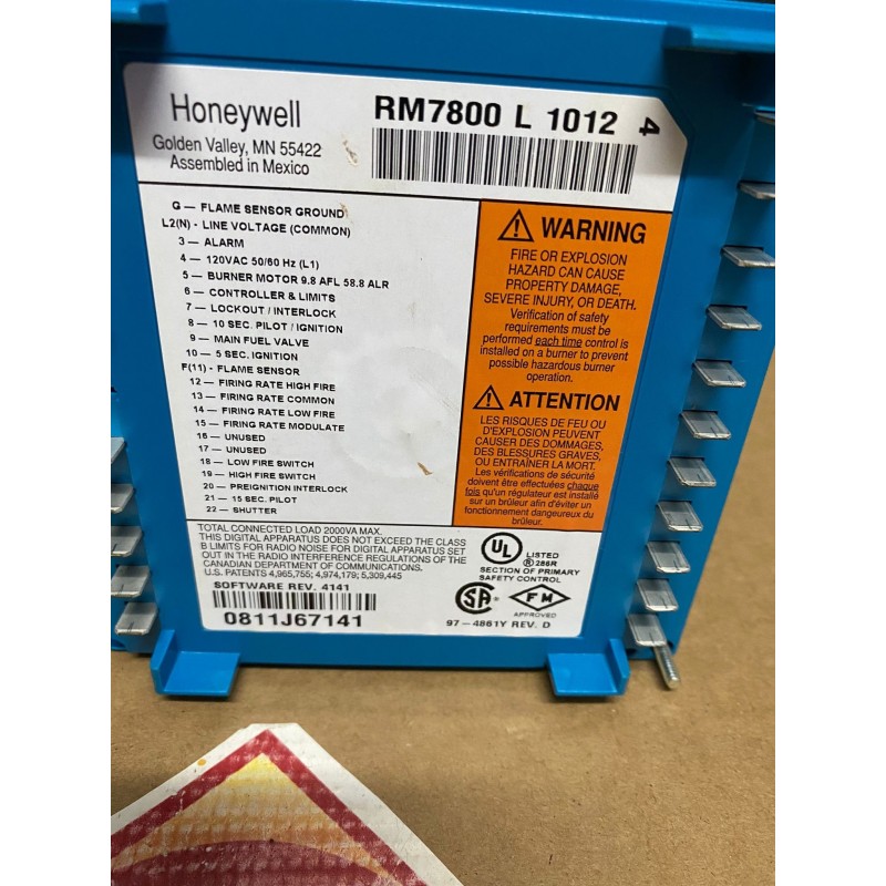 Honeywell RM7800L1012 Integrated Burner Control – Advanced Flame ...