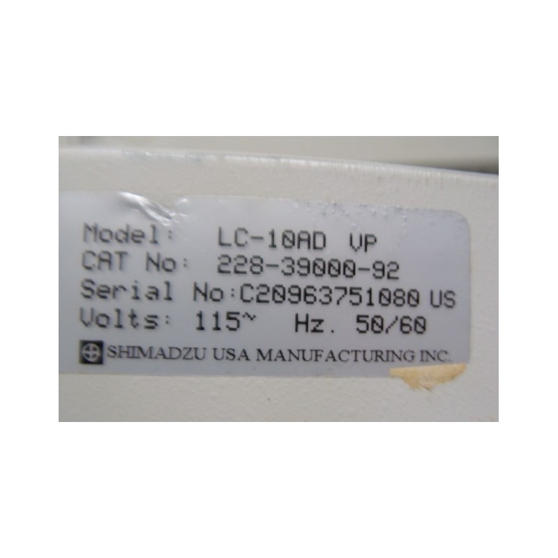 Shimadzu LC-10AD VP – Precision HPLC Pump for Analytical Applications