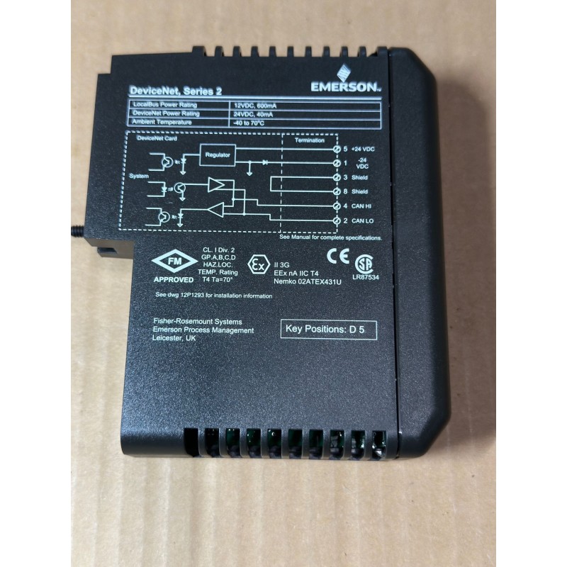 Emerson VE4016 DeltaV DeviceNet I/O Interface | PLC Module for ...