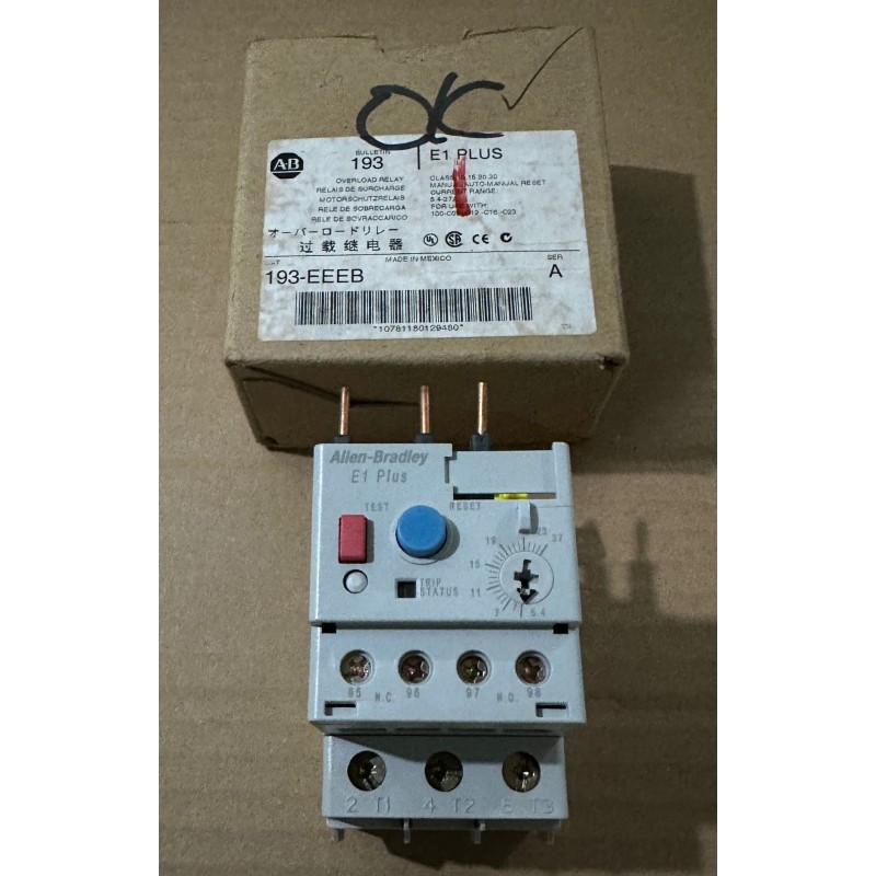Allen-Bradley 193-EEEB Series A E1 Plus Electronic Overload Relay