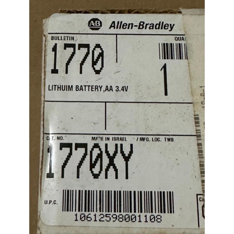 Allen-Bradley 1770-XYC 3V 1800mAh Lithium Battery for PLC-5 Processors
