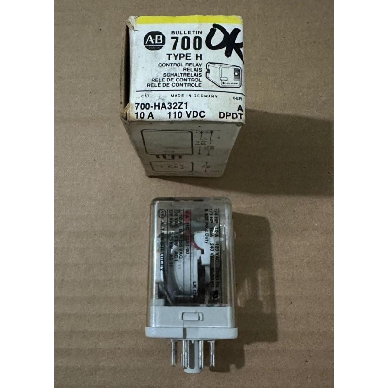 Allen-Bradley 700-HA32Z1 Series A DPDT Relay 110V DC 10A