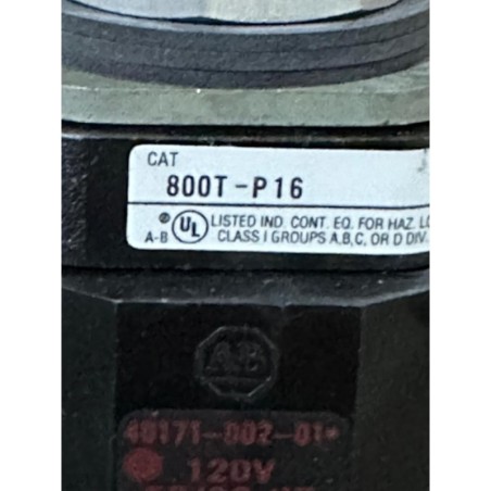 Allen-Bradley 800T-P16 30.5 mm Pilot Light, 120V AC Incandescent
