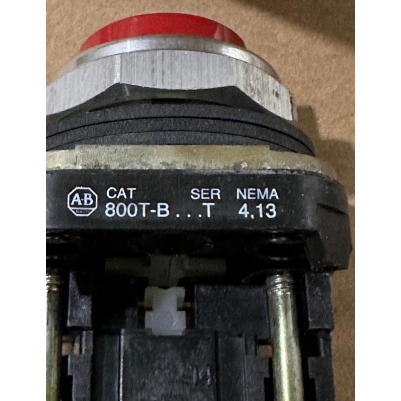 Allen-Bradley 800T-B6A 30 mm Red Extended Head Momentary Push Button