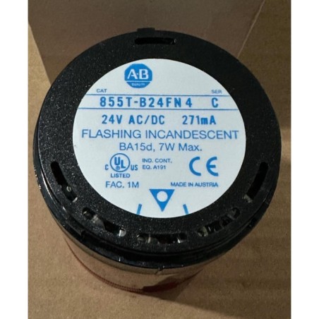 Allen-Bradley 855T-B24FN4 Series C 70 mm Flashing Red Stack Light Module