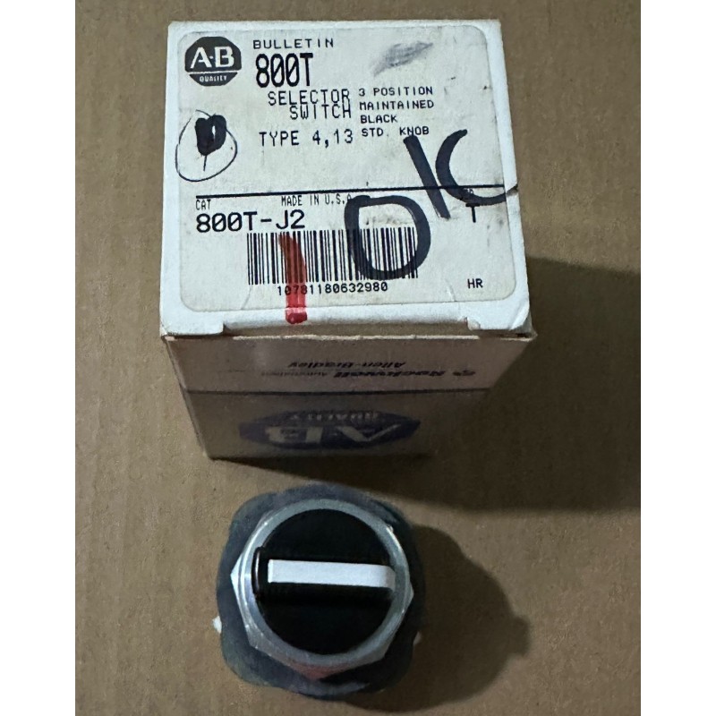 Allen-Bradley 800T-J2 3-Position Selector Switch – 30 mm Maintained ...