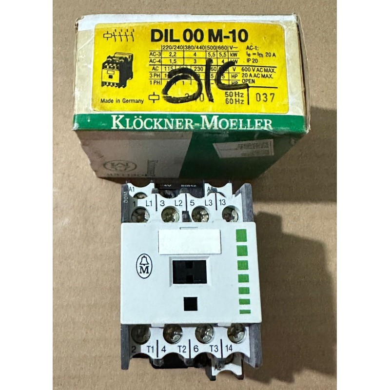 KLOCKNER MOELLER DIL 00 M-10: Compact 10A Contactor for Industrial Ap