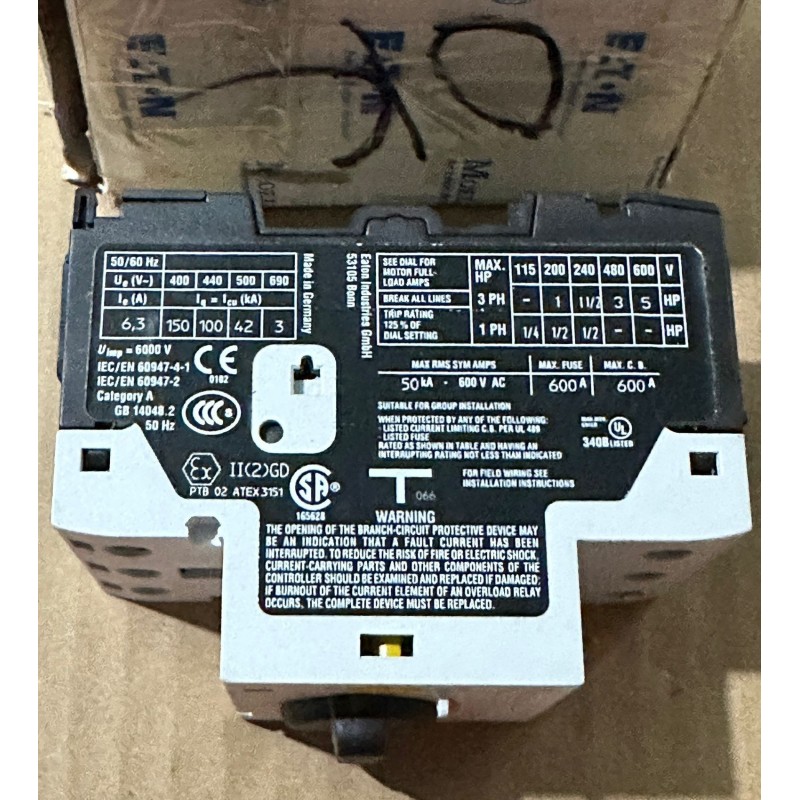"Moeller PKZM0-6.3 Circuit Breaker: Robust, Compact, Optimal Overload