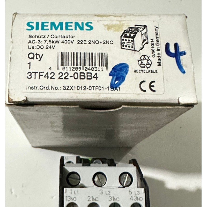Siemens 3TF42 22-0BB4 Contactor – Specifications and Replacement