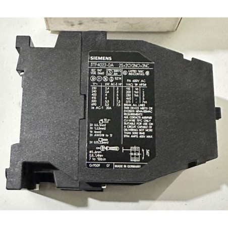 Siemens 3TF40 22-0AP6 Power Contactor – Specifications and Features