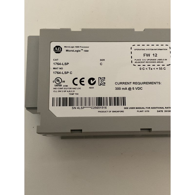 Allen-Bradley MicroLogix 1500 1764-LSP Processor – 7 KB Memory, RS-232 ...